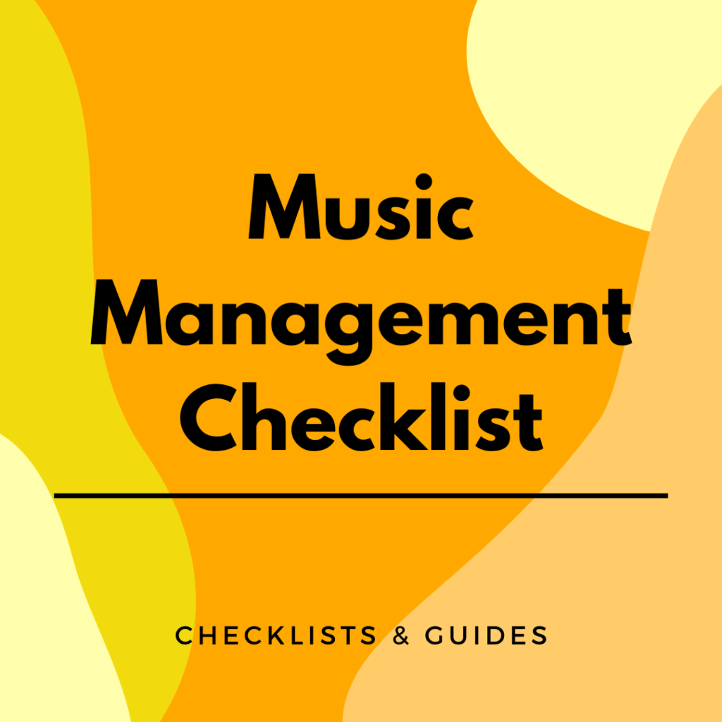Music management checklist - Arts Law Centre of Australia