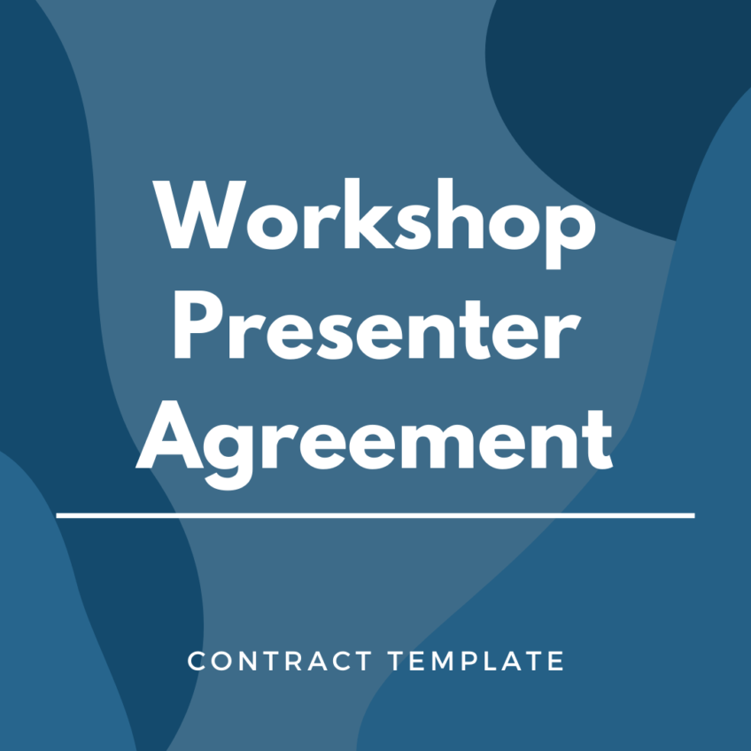 Workshop Presenter Agreement - Arts Law Centre of Australia
